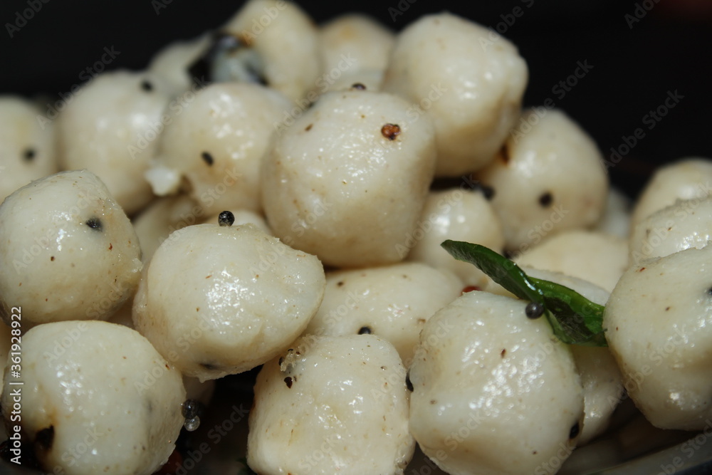 Neer Kozhukkatta / Neer Kozhukattai - Indian Food, close up view of ...