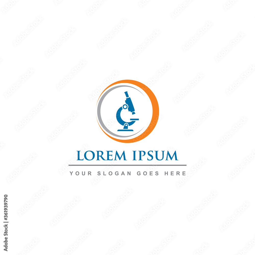 microscope logo , laboratory logo Stock Vector | Adobe Stock