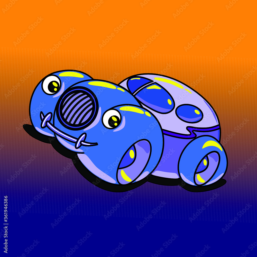 cartoon car, for wallpaper, print for clothes Stock Vector | Adobe Stock