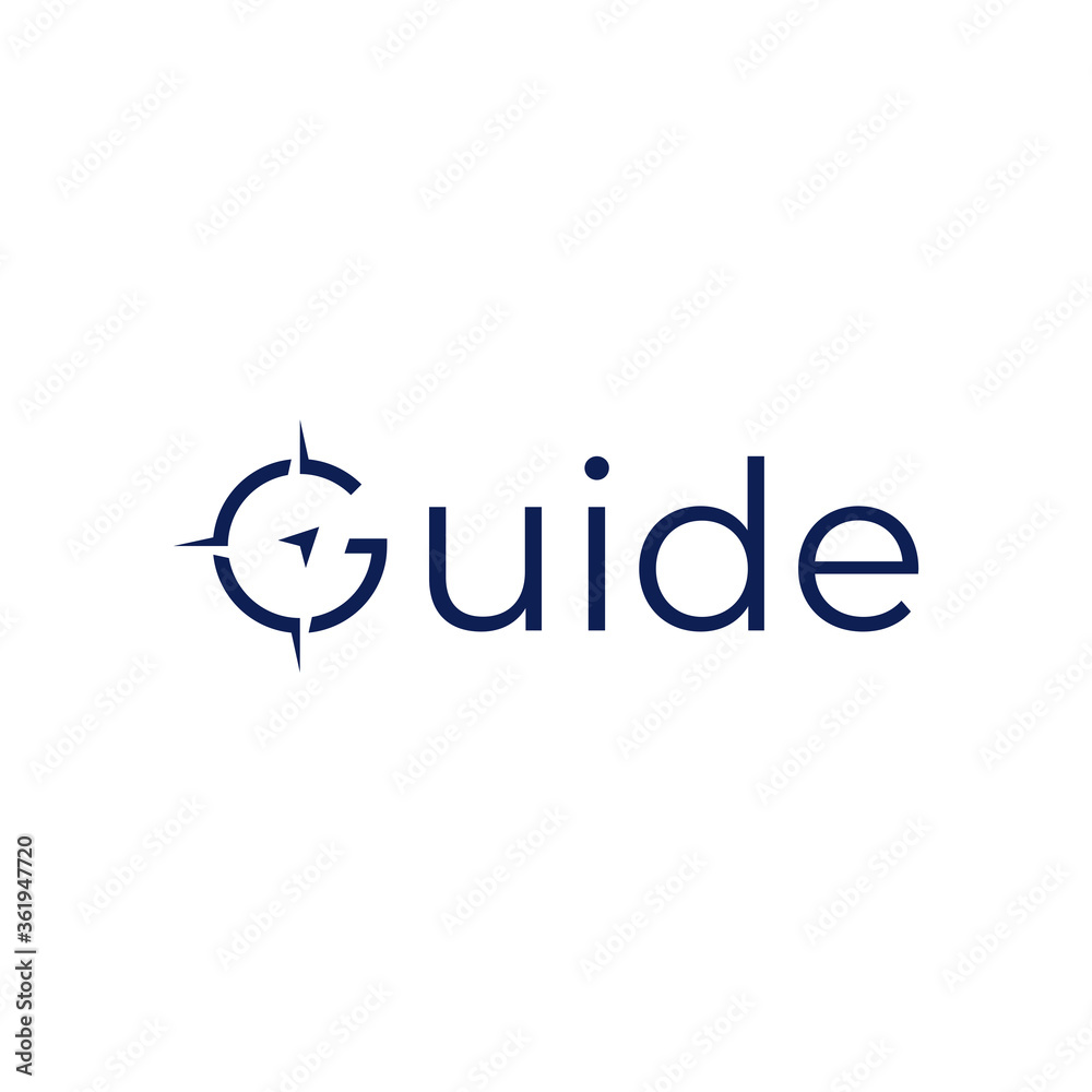 wordmark g logo vector travelling guide compass modern simple with ...