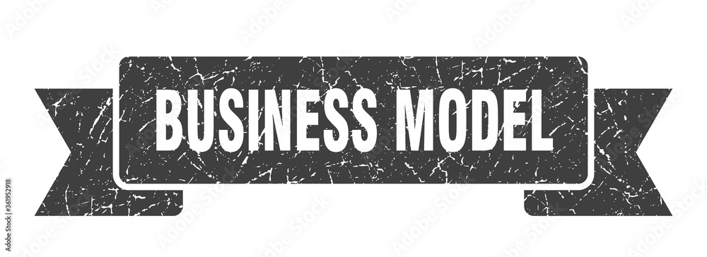 business model ribbon. business model grunge band sign. business model ...