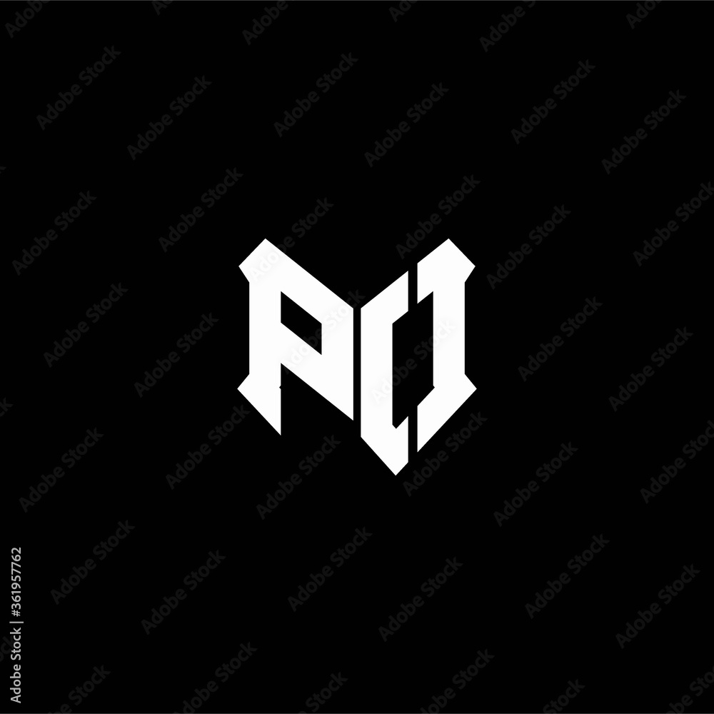 po logo monogram with shield shape design template Stock Vector | Adobe ...