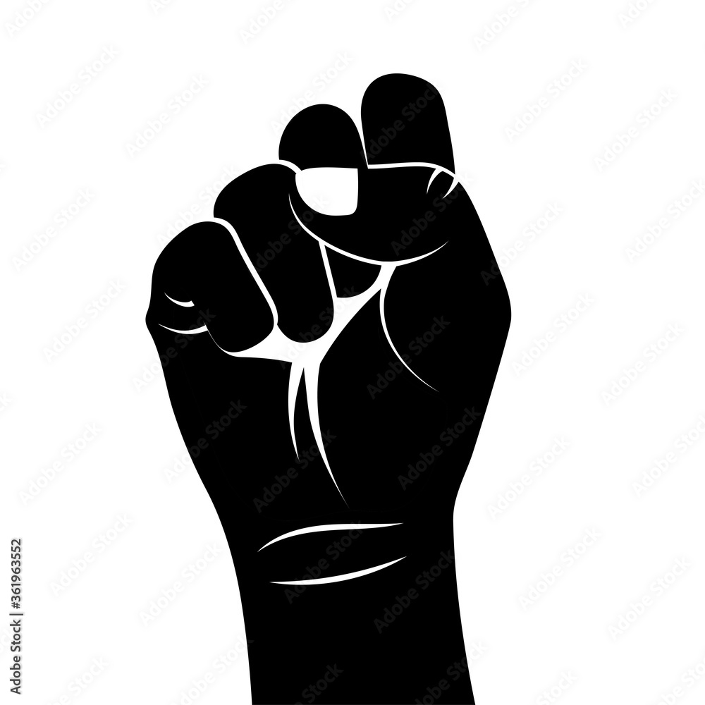 Black Lives Matter. Vector Illustration with strong black fist ...