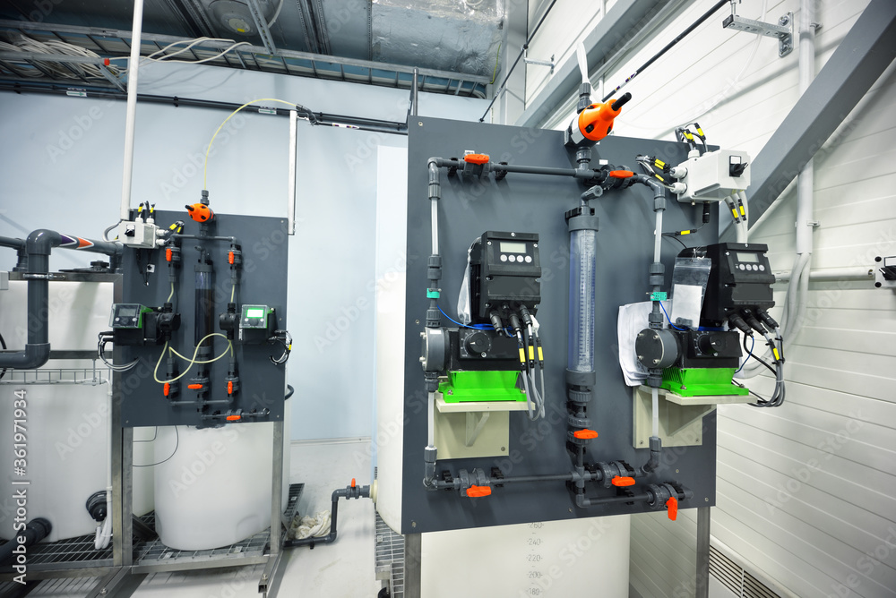 Water quality control unit on a reverse osmosis water treatment city ...