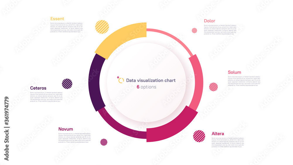Vector circle chart design, modern template for creating infographics ...