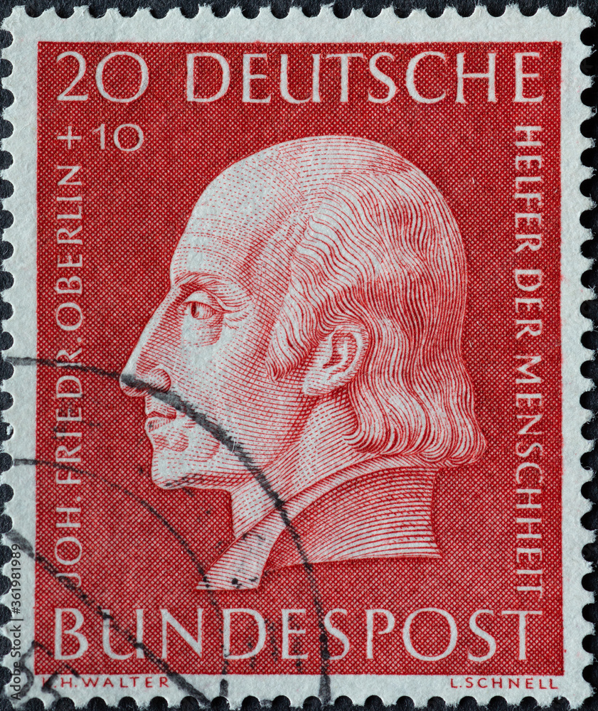 GERMANY - CIRCA 1954: a postage stamp printed in Germany showing an ...