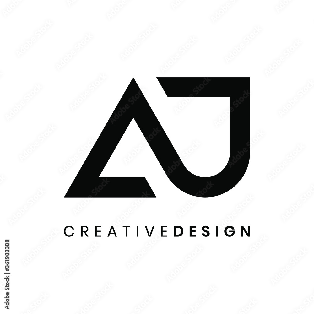 Modern letter AJ logo design Stock Vector | Adobe Stock