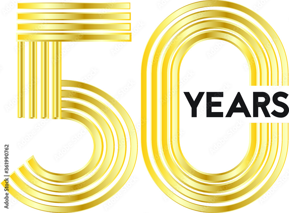 Vector File of Celebrating 50 or Fifty Years Logo. Stock Vector | Adobe ...