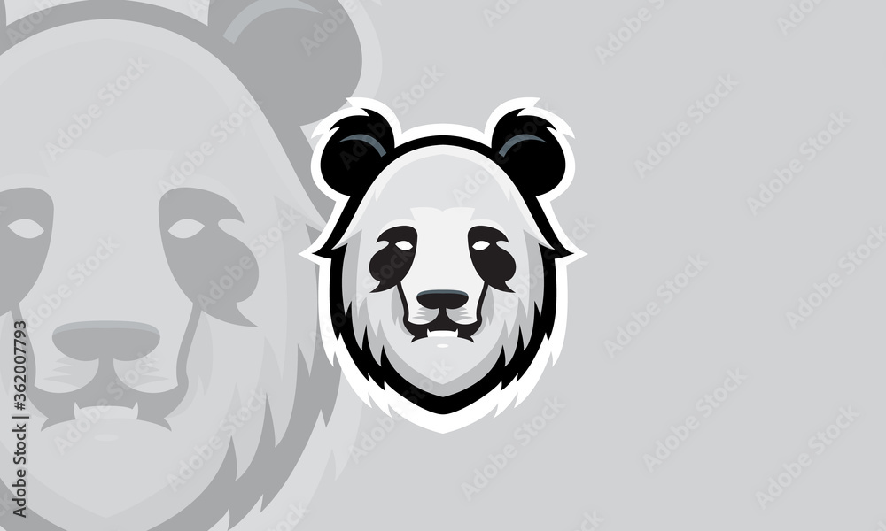 Vetor de vector illustration of cartoon panda, panda mascot, vector ...