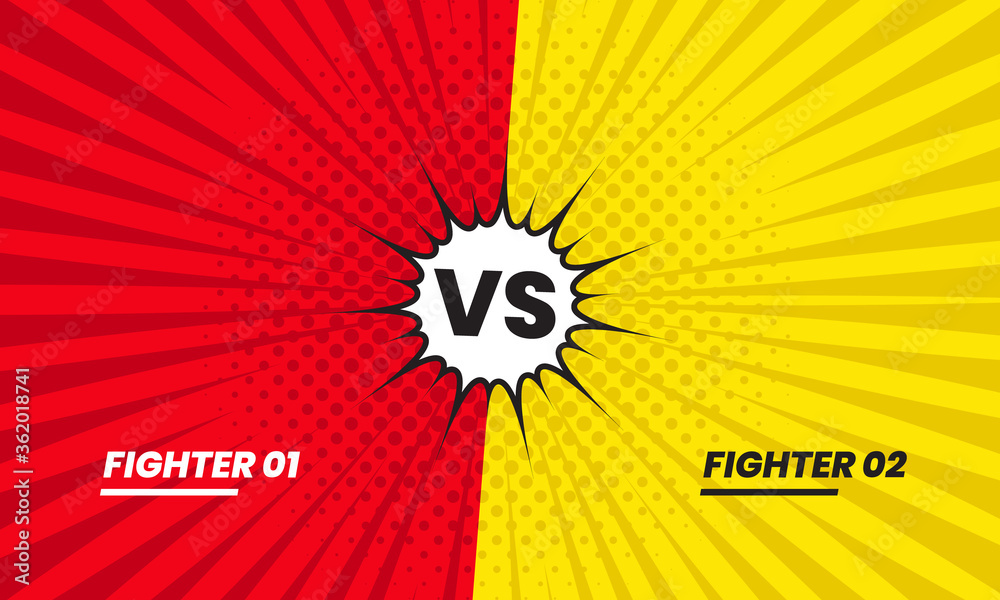 Comic Versus, Comic Background, title, vector, superhero, fight, art ...