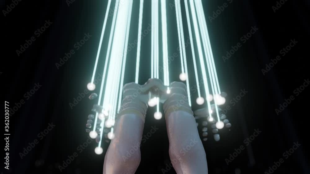 Animation of alien being beamed into existence with laserbeams. Alien ...