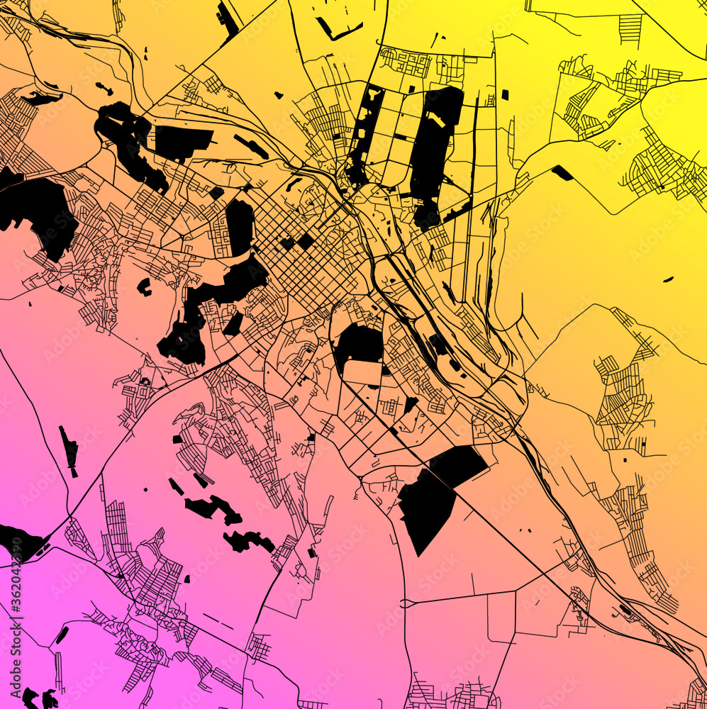 Chisinau, Moldova (Kishinev) — urban vector city map of capital city ...