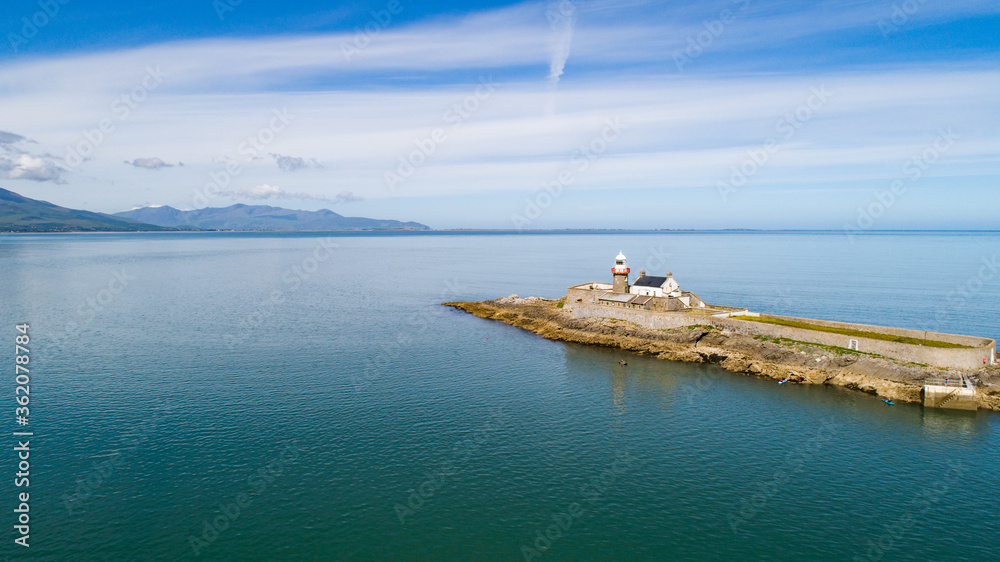 Fenit lighthouse on Samphire island in county Kerry, The lighthouse was ...