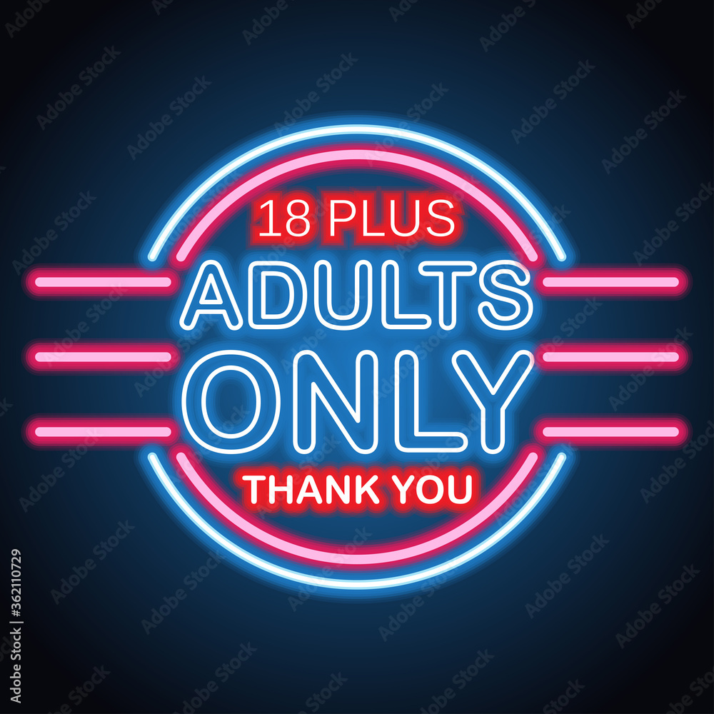 adults only glowing box for outdoor business advertising neon sign ...