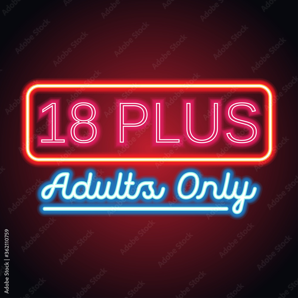 adults only glowing box for outdoor business advertising neon sign ...