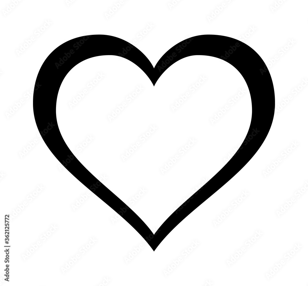 Decorative fancy heart, symbol of love line art vector icon for dating ...