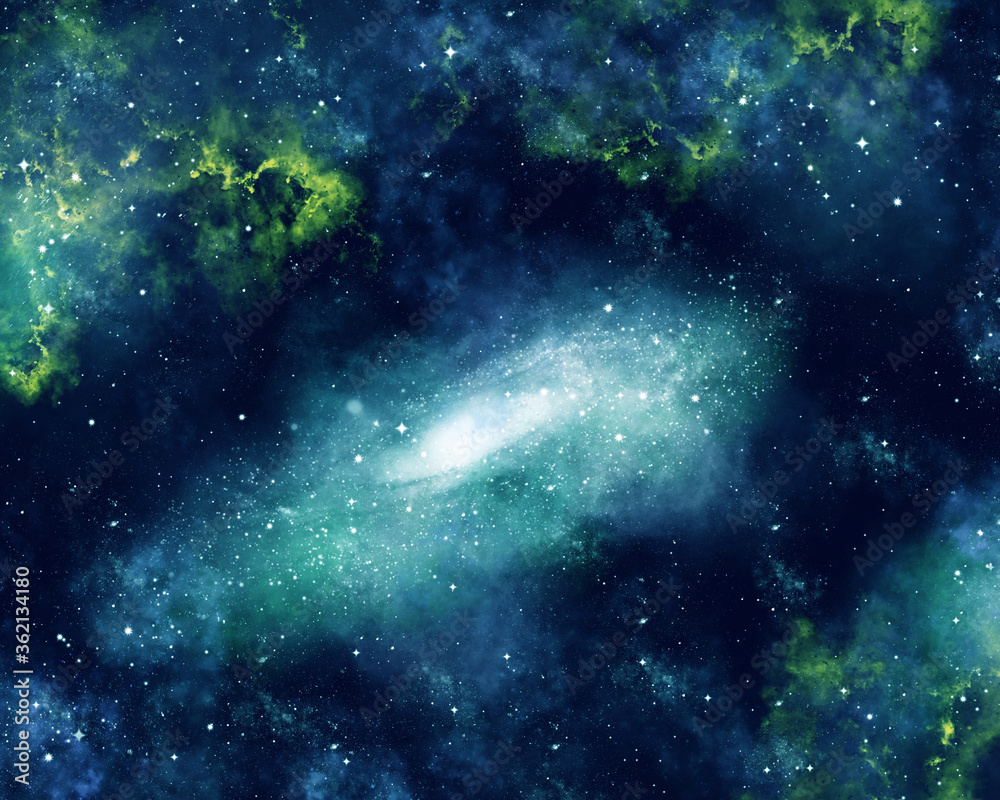 Galaxy background. Star field in space a nebulae and a gas congestion ...