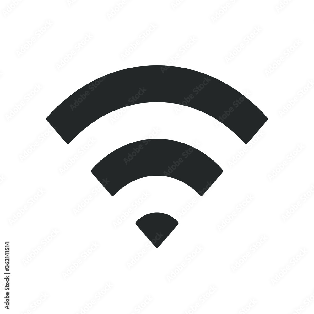 Wi-fi icon. Wifi symbol. Wireless internet connection sign. Simple flat ...