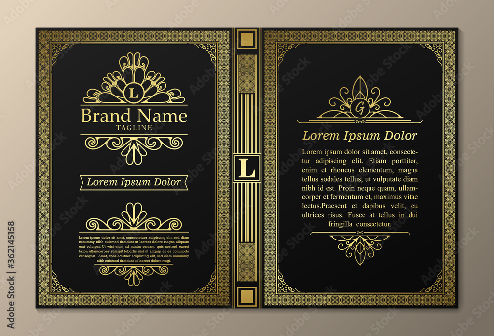 Vintage book layouts and design - covers and pages, classical rich ...
