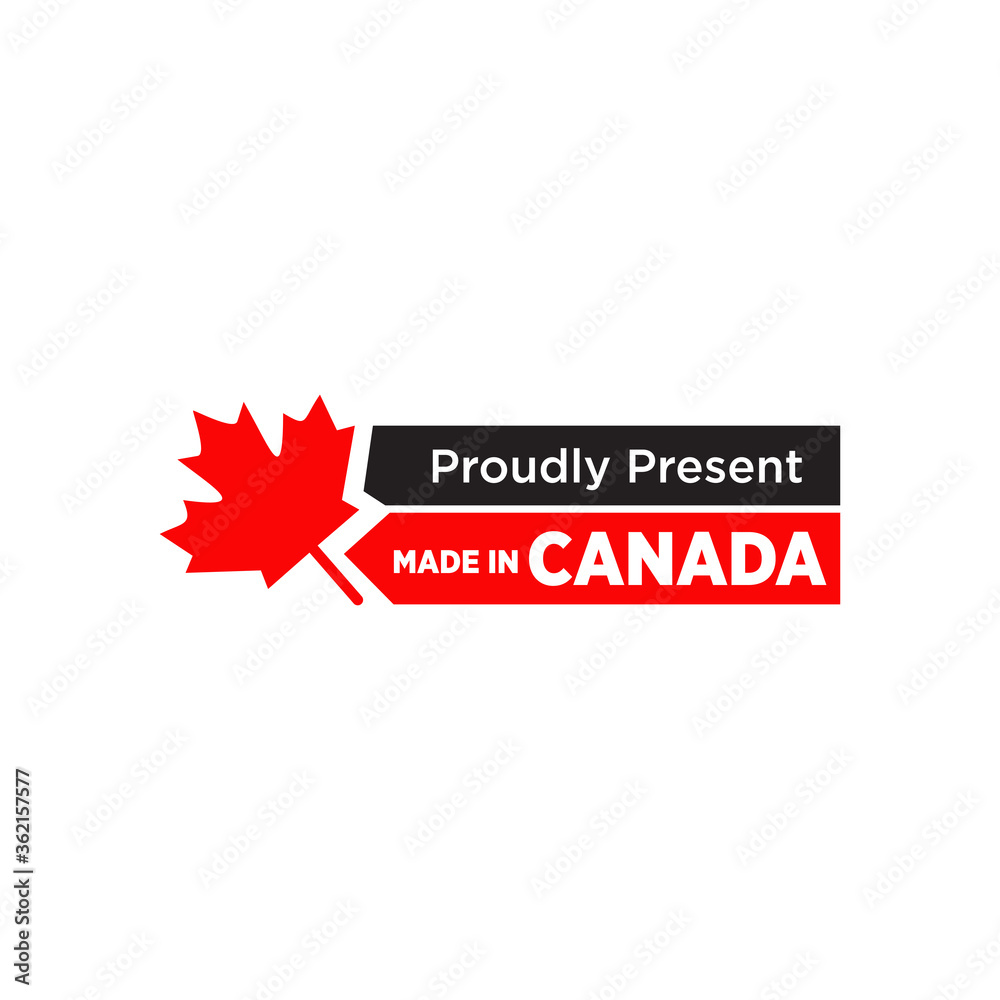 Emblem logo of Made in Canada product design Stock Vector | Adobe Stock
