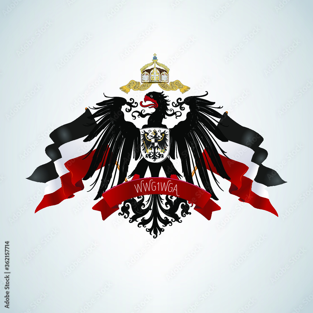 German Empire Flag QAnon Q WWG1WGA Movement Eagle Signage Symbol Stock ...