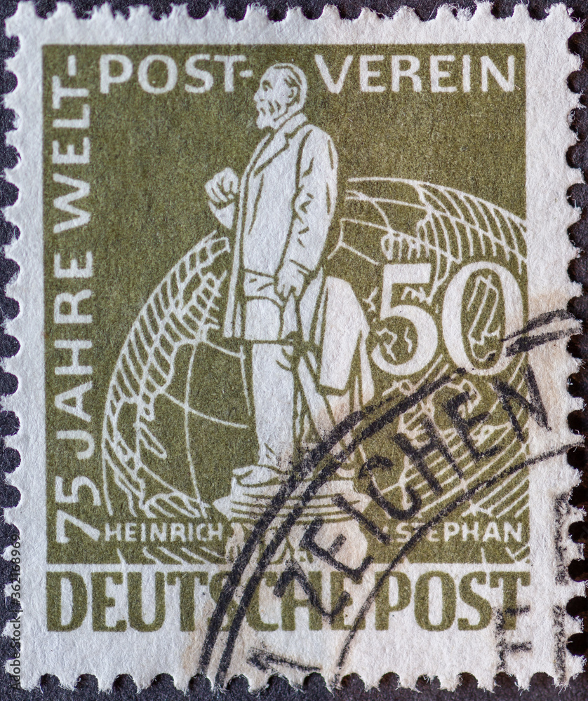 GERMANY, Berlin - CIRCA 1949: a postage stamp from Germany, Berlin in ...
