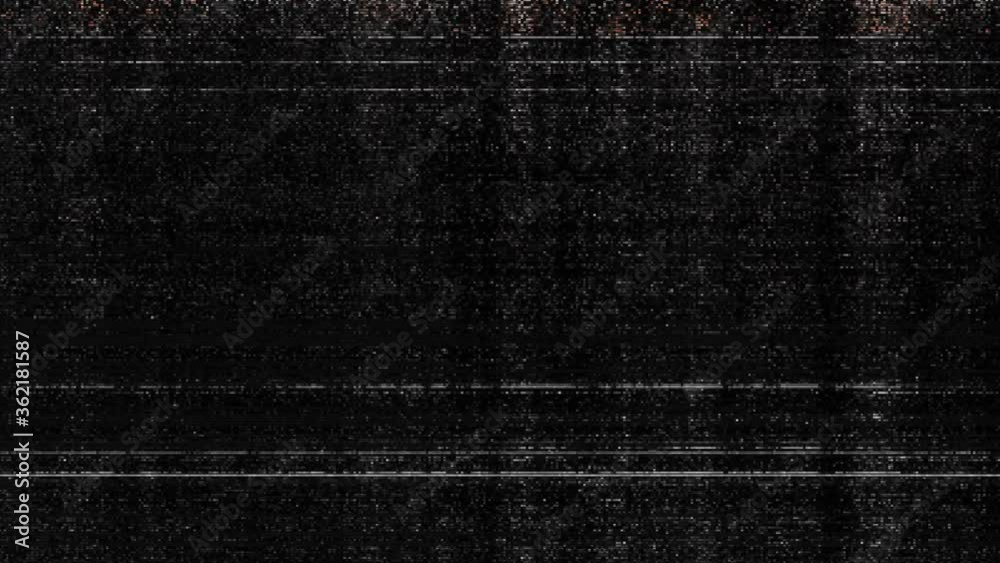 VHS defects, artifacts and noise. Glitches of old damaged tape ...