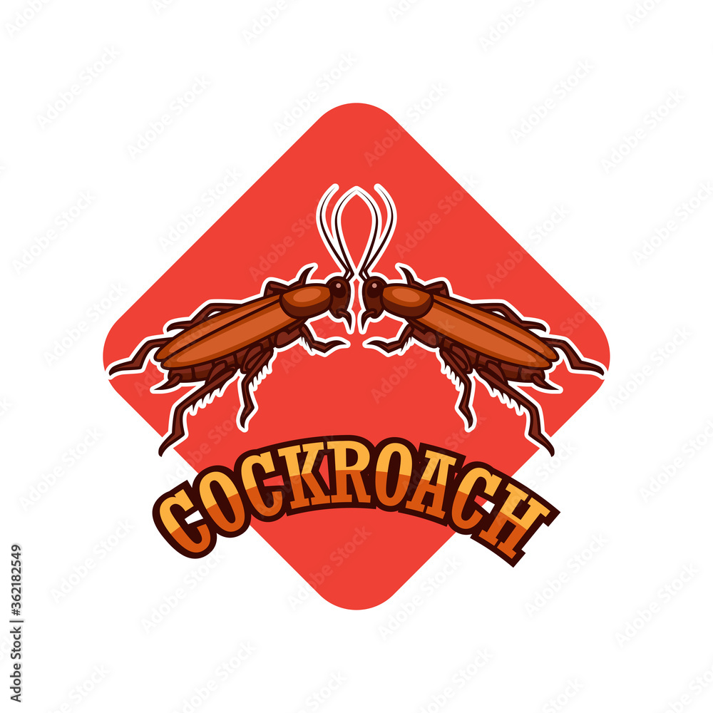 cockroach logo isolated on white background vector illustration Stock ...