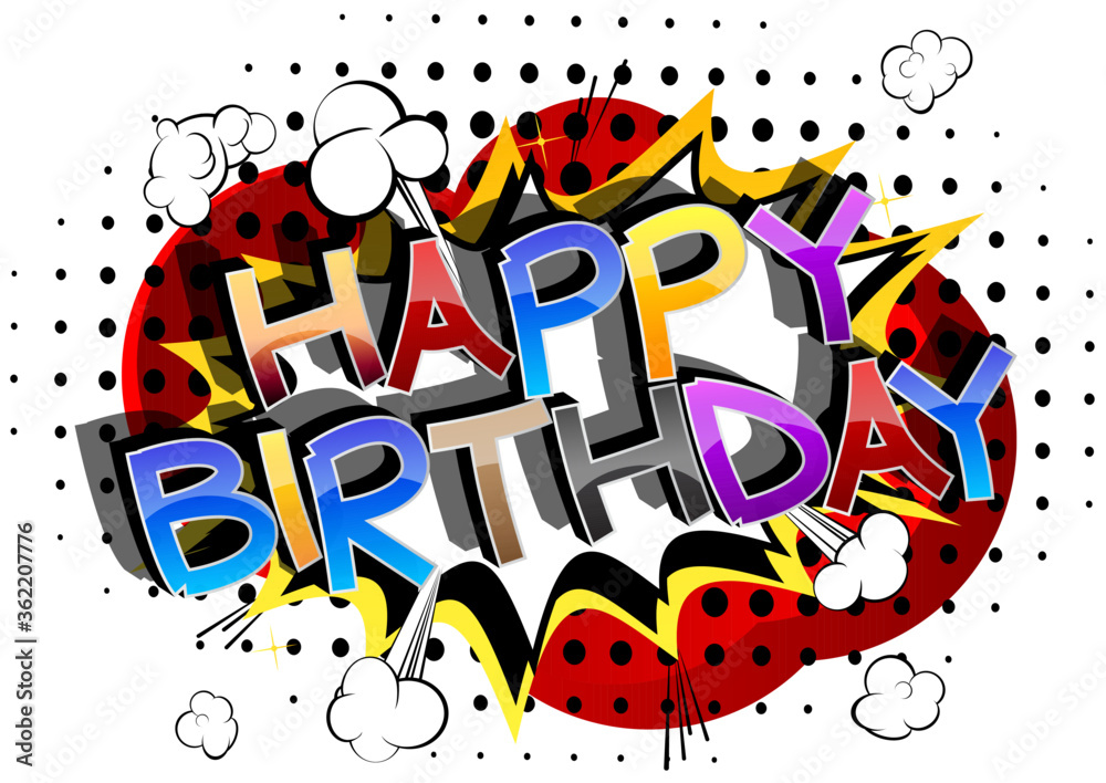 Happy Birthday typography vector design for greeting cards and poster ...