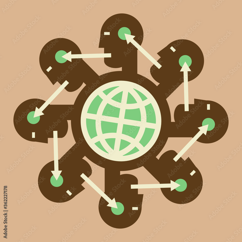 viral rumors: information circulation in global community Stock Vector ...
