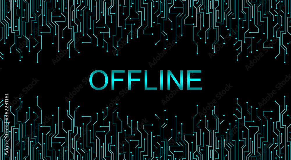 Offline twitch banner background 16:9 for stream. Offline high computer ...