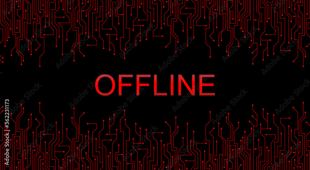 Twitch abstract futuristic circuit board offline hud screen banner 16:9 ...