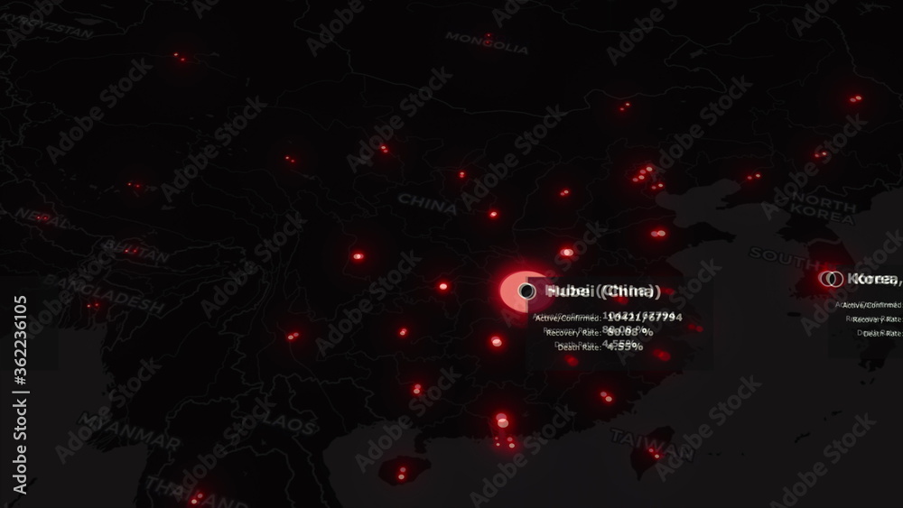 Animated world map of spreading coronavirus COVID 19 pandemic from ...