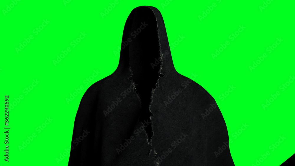 Scary fear ghost animation . 3d realistic render. Stock Illustration ...