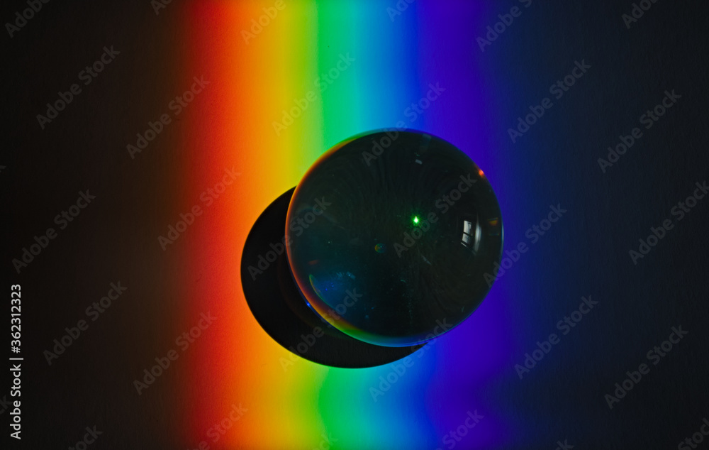 Colors of the rainbow product of Broken light, showing the spectrum of ...