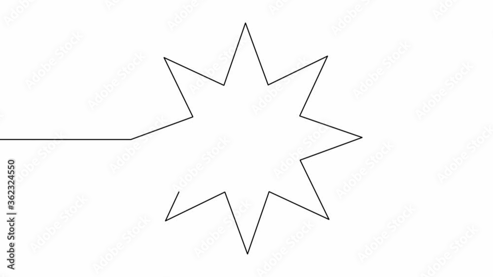 Self-drawing a simple animation of one continuous drawing of one line ...