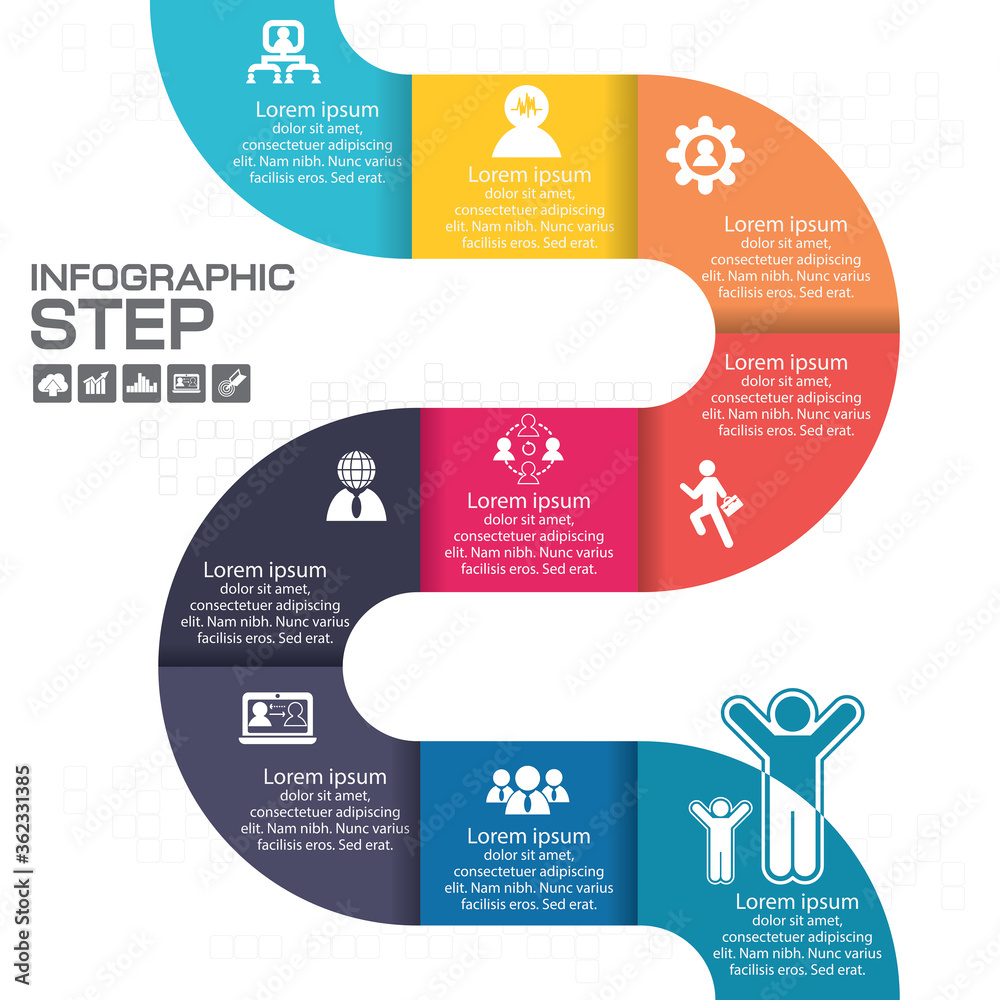 Infographic step for success business concept vector Stock Vector ...