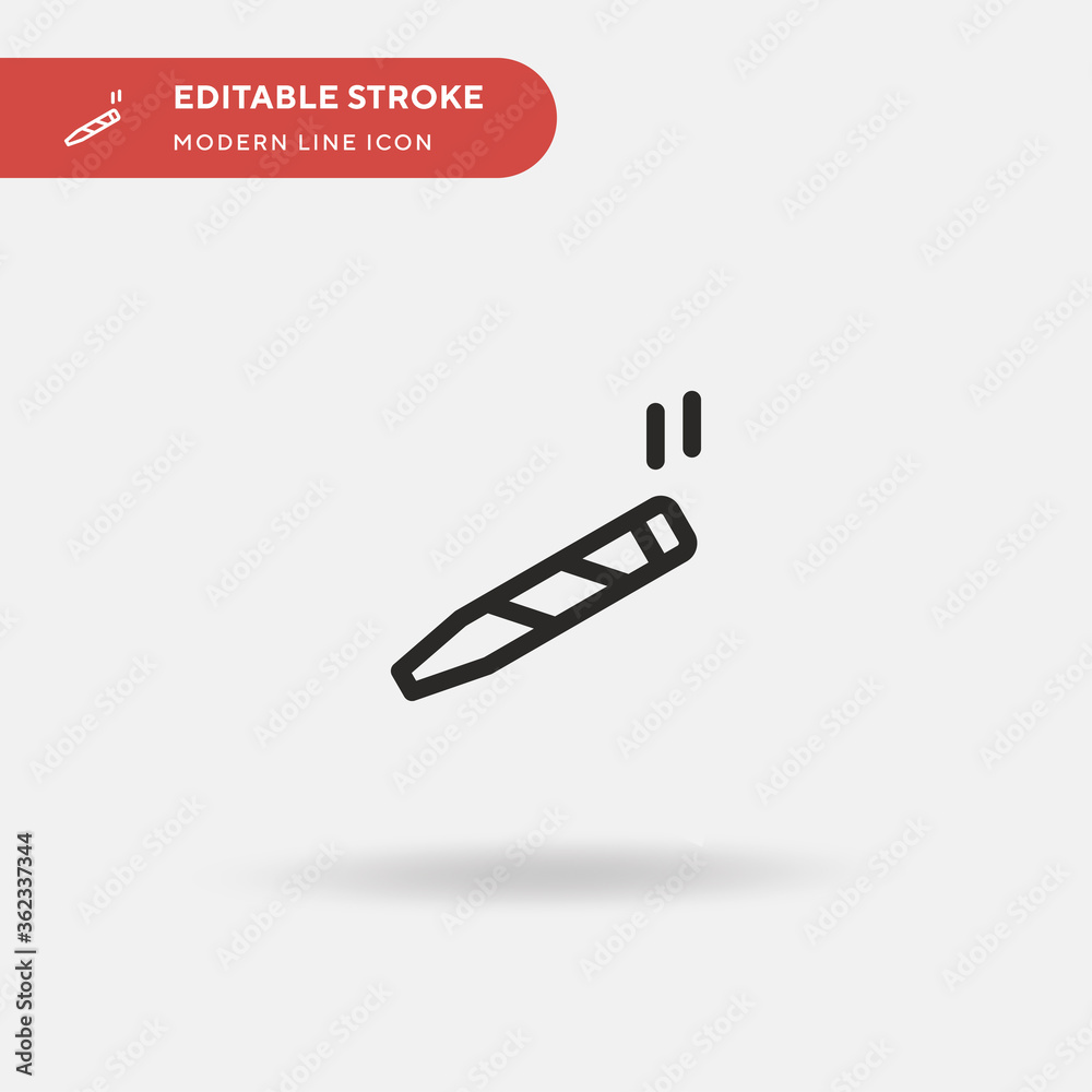 Cigar Simple vector icon. Illustration symbol design template for web ...