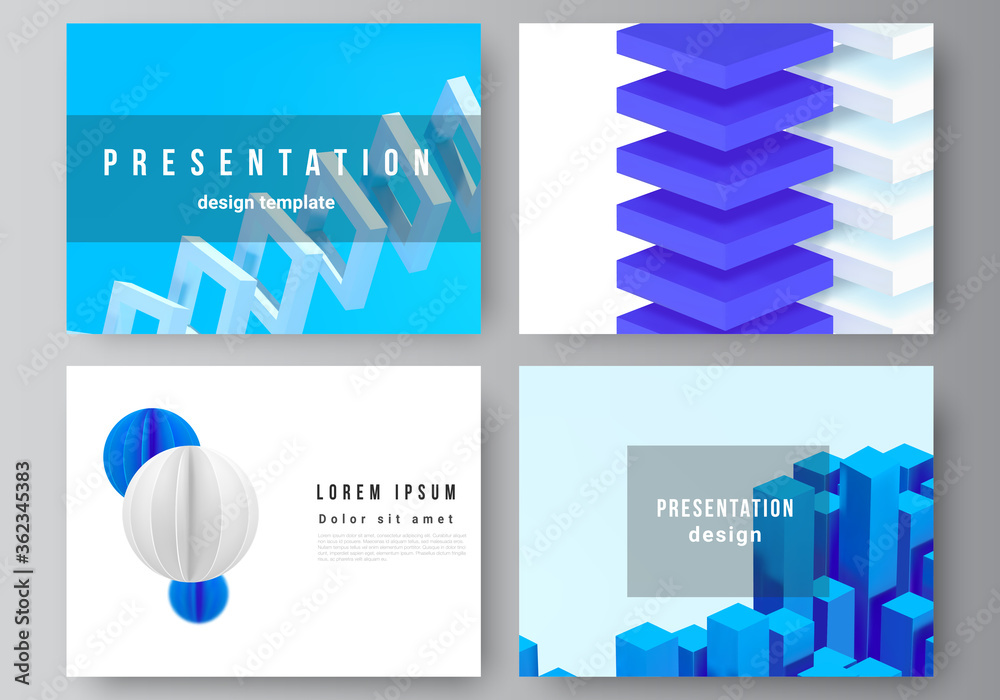 Vector layout of presentation slides design templates, template for ...