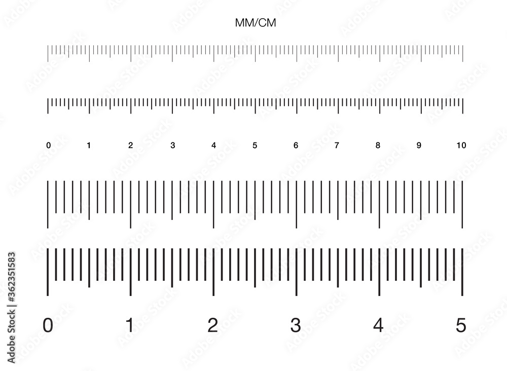 Ruler. Measuring scale, Markup for Rulers. Vector illustration ...
