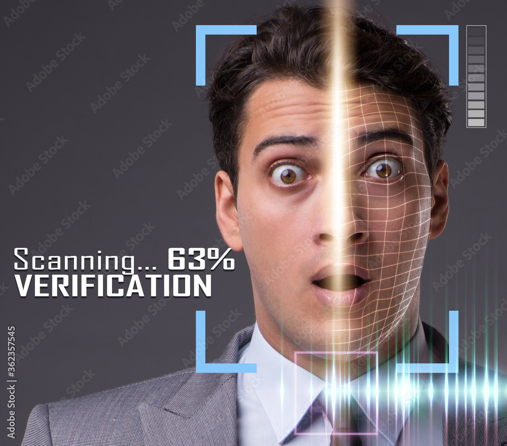 Concept of face recognition software and hardware Stock Photo | Adobe Stock