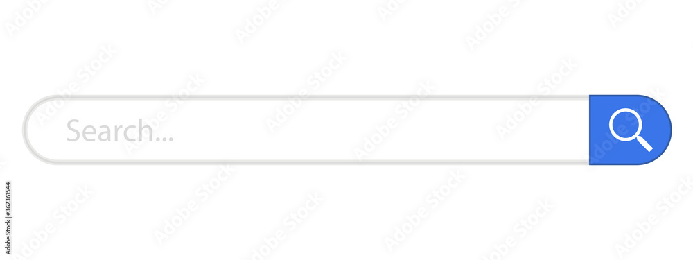 Search button, UI element. Vector template for browsers with search bar ...