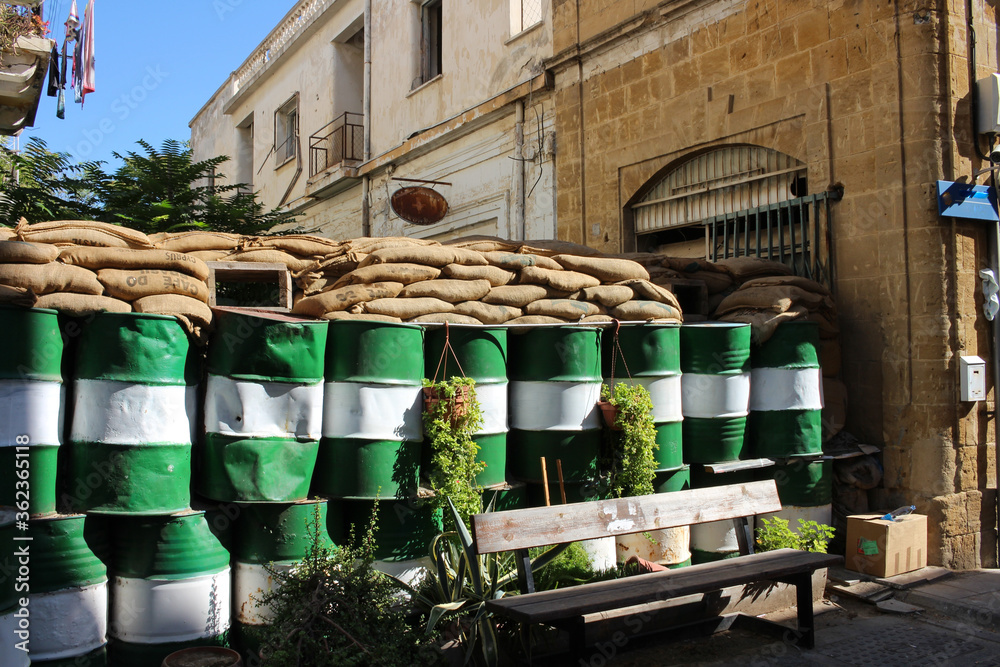 The green line of Cyprus. A buffer zone that divides the island into ...