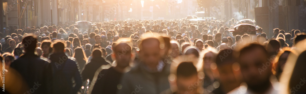Blurred crowd of unrecognizable at the street Stock Photo | Adobe Stock
