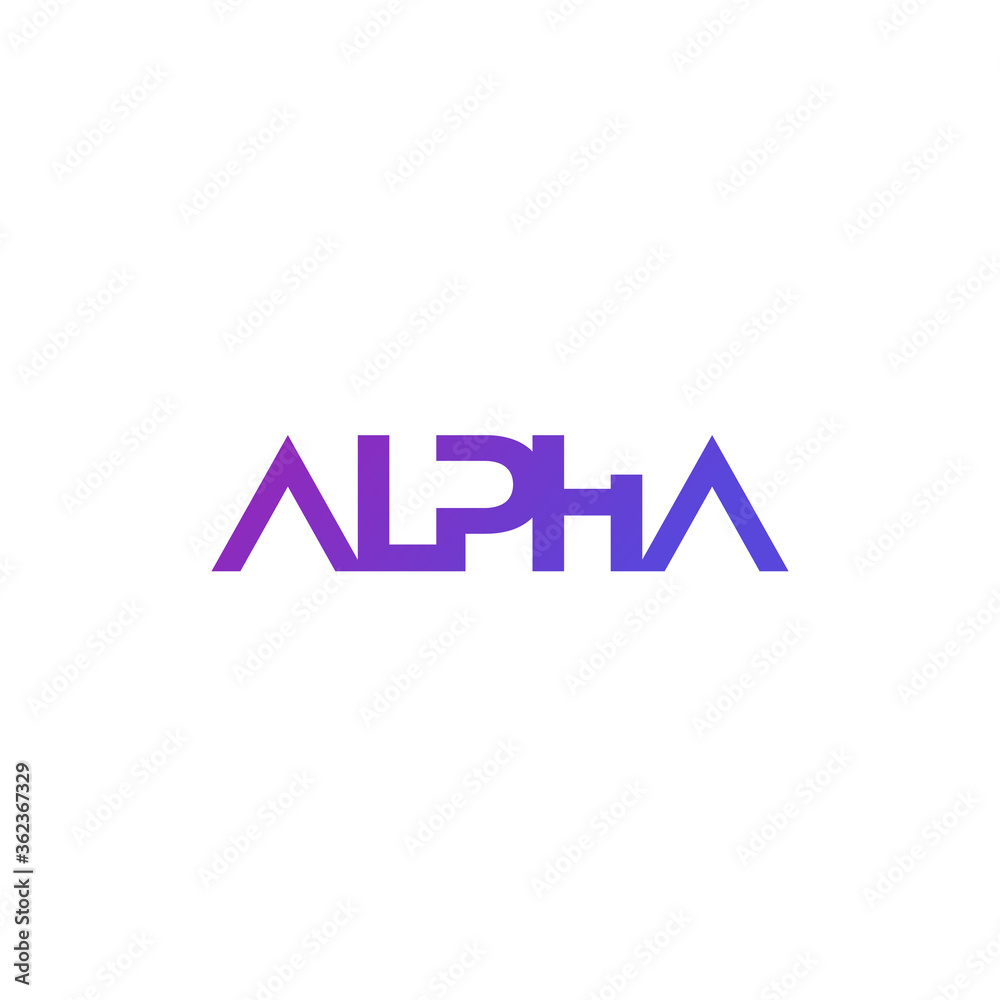 Alpha logo in minimal design Stock Vector | Adobe Stock