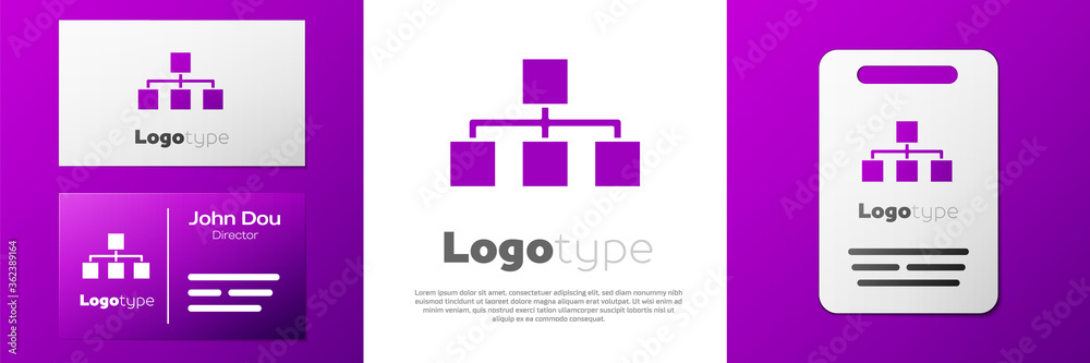 Logotype Business hierarchy organogram chart infographics icon isolated ...