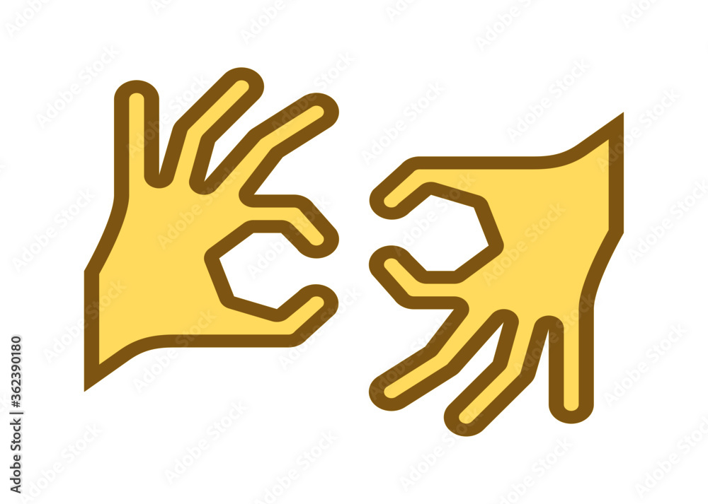 Sign Language Interpreting banner. Mandatory label. Blue circle ...