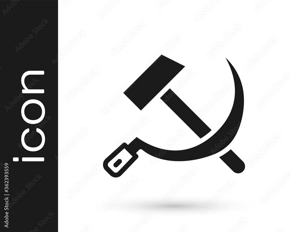 Soviet Hammer And Sickle Black And White