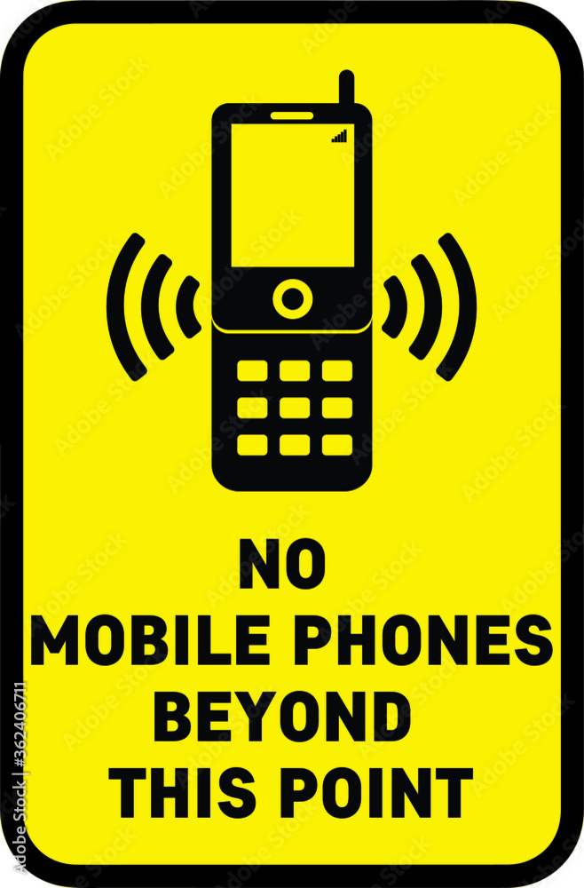 No mobile phones zone sign Stock Vector | Adobe Stock