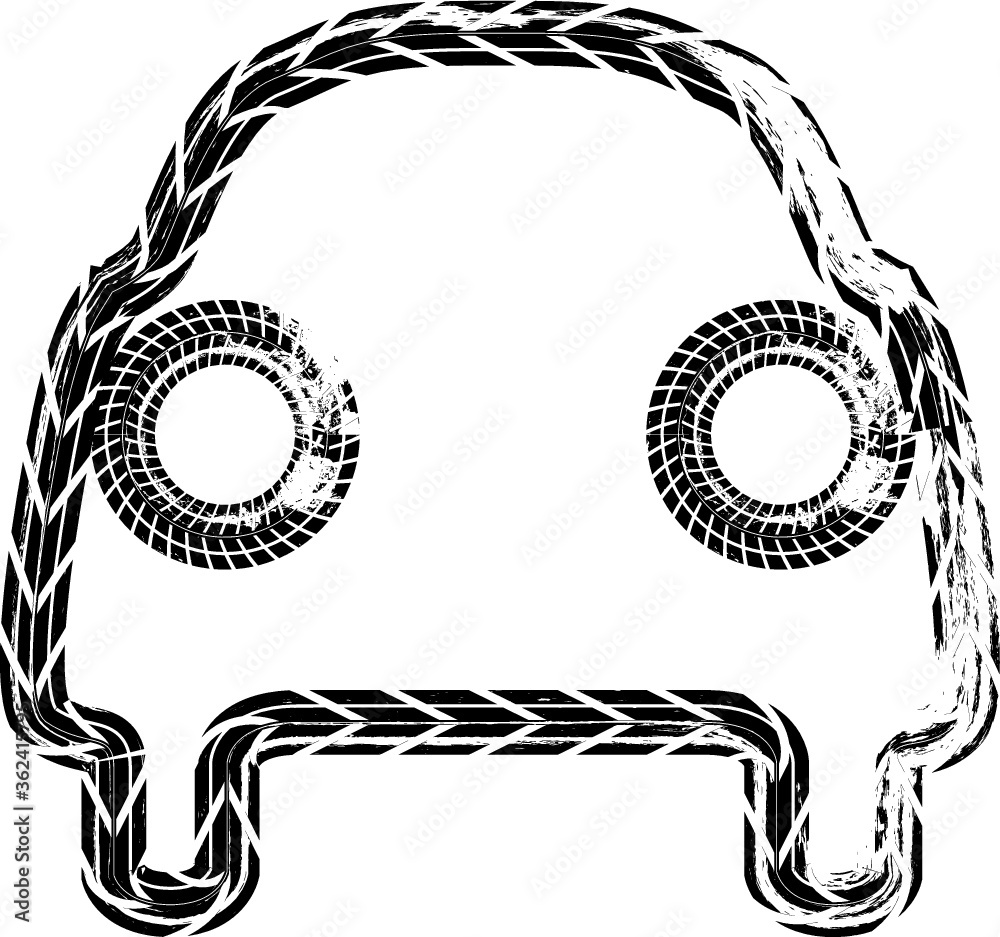 Tire tracks . Vector Tire Car Logo . Auto Repair Service icon , Stock ...